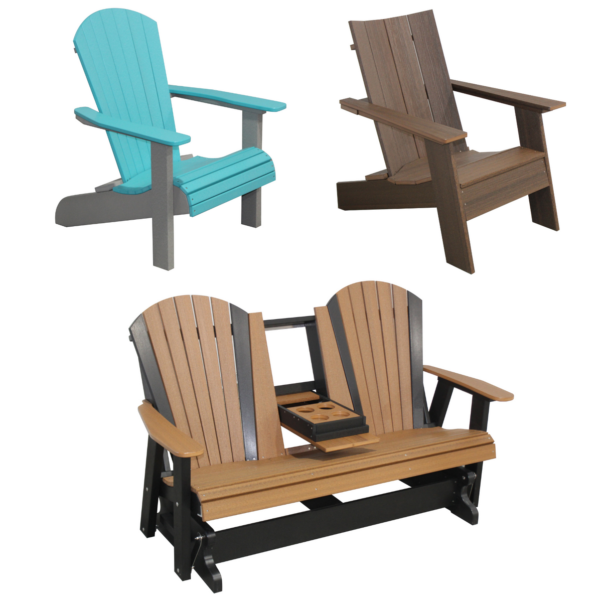 Amish Polywood Seating | Gliders, Rockers, Lounge Chairs & Folders ...