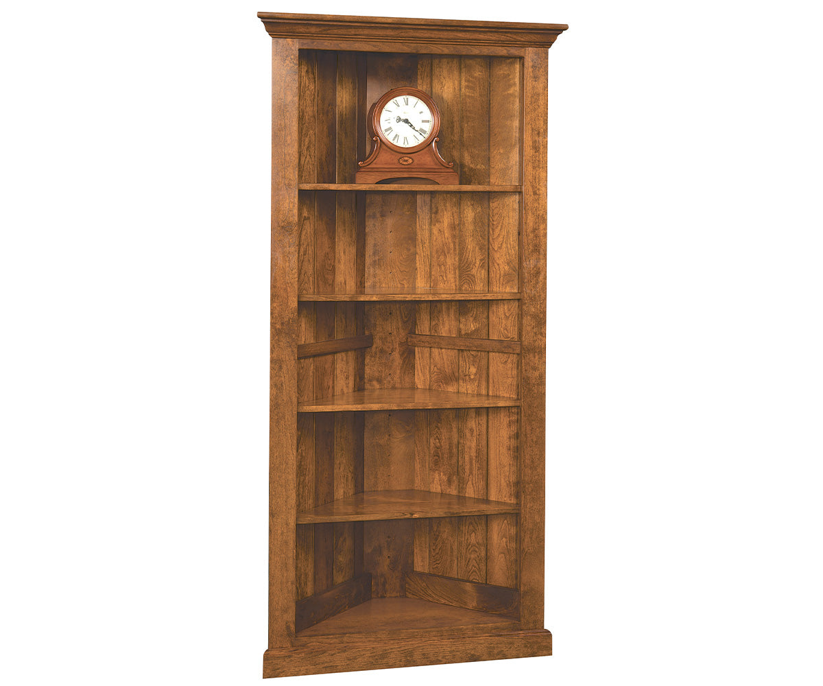 Traditional Corner Bookcase — Our Family Craft Shop