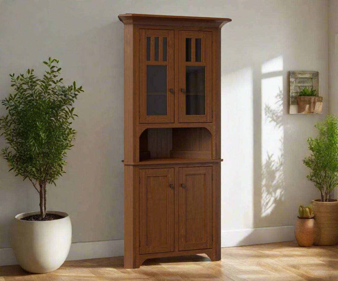 Amish Old World Mission Corner Hutch - Multiple Sizes — Our Family ...