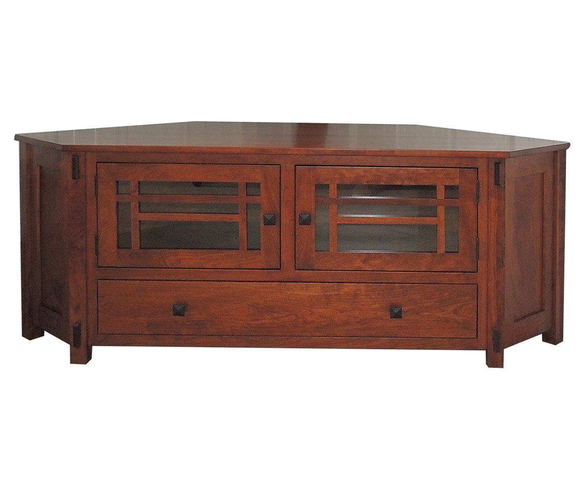 Amish Craftsman Corner TV Stand — Our Family Craft Shop
