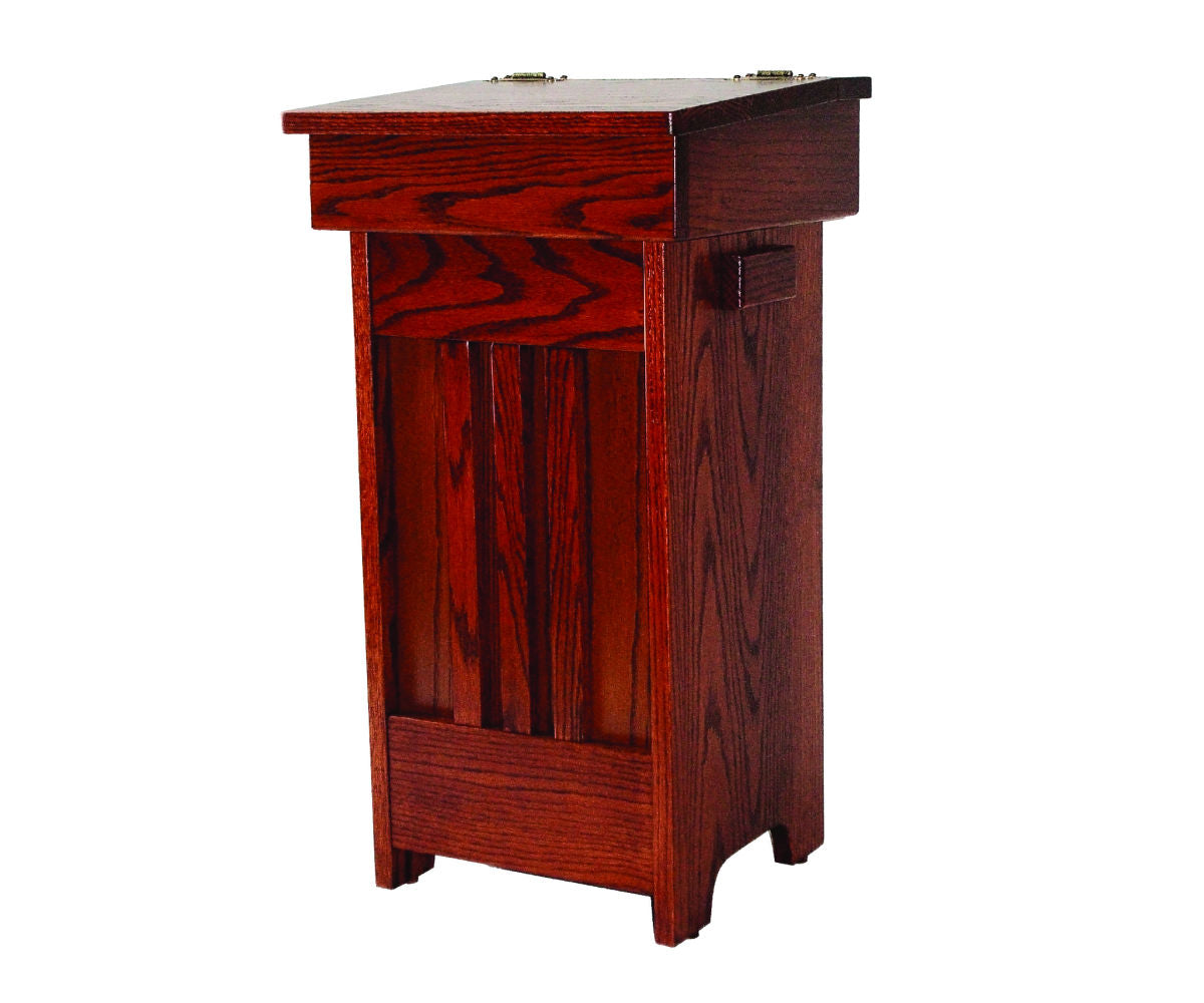 Amish Mission Hinge Lid Trash Bin — Our Family Craft Shop