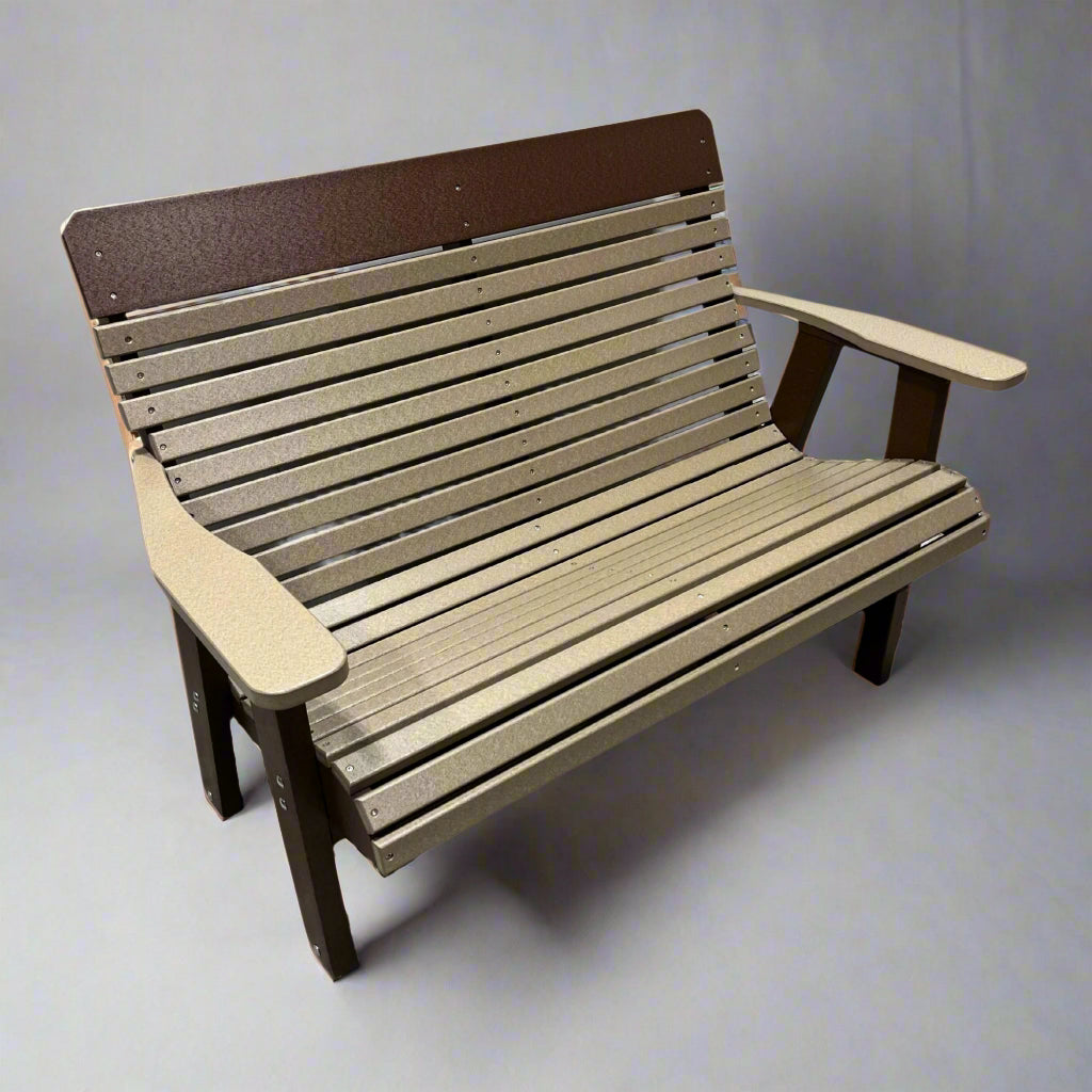 Amish Comfort Back 4 Foot Bench — Our Family Craft Shop