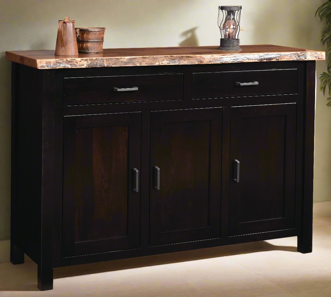 Amish Adele 3-Door Live Edge Buffet — Our Family Craft Shop