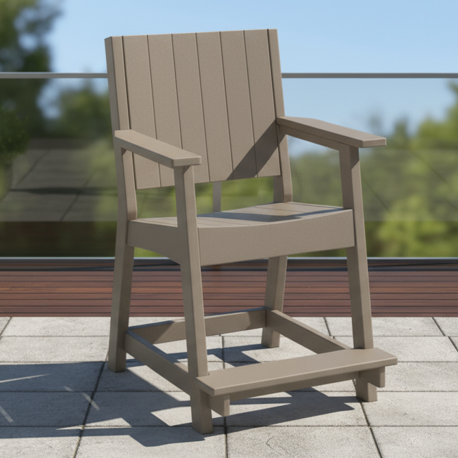 Amish Chat Counter Height Balcony Chair — Our Family Craft Shop