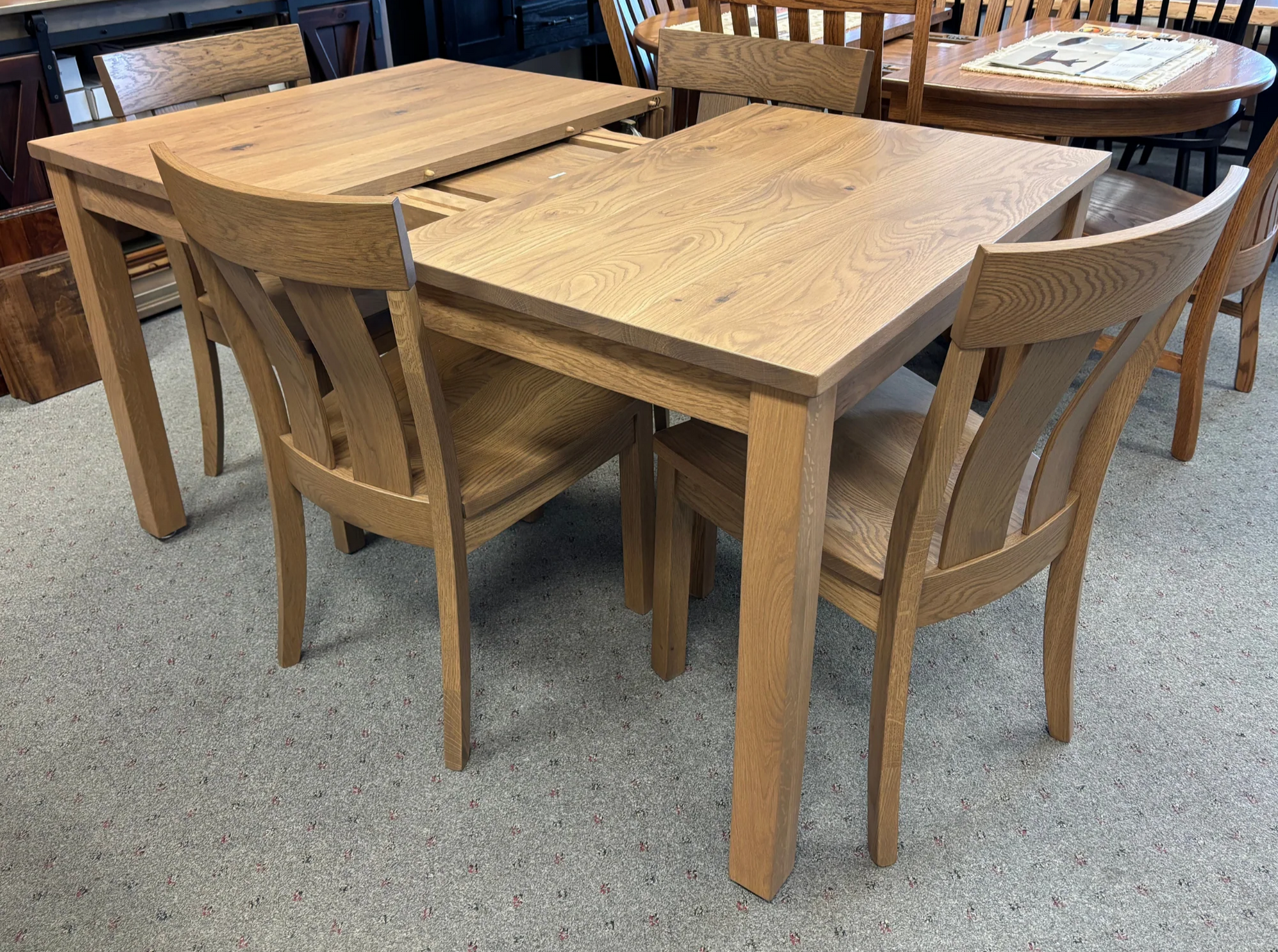 Amish Farmhouse Square Leg Dining Set — Our Family Craft Shop