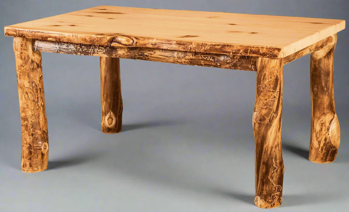 Amish Log Leg Table — Our Family Craft Shop
