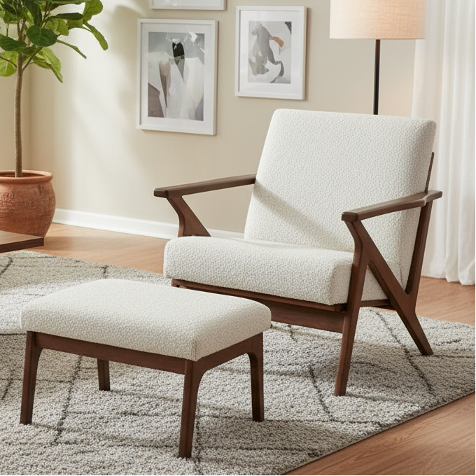 Amish Malaya Chair With Footstool Option — Our Family Craft Shop