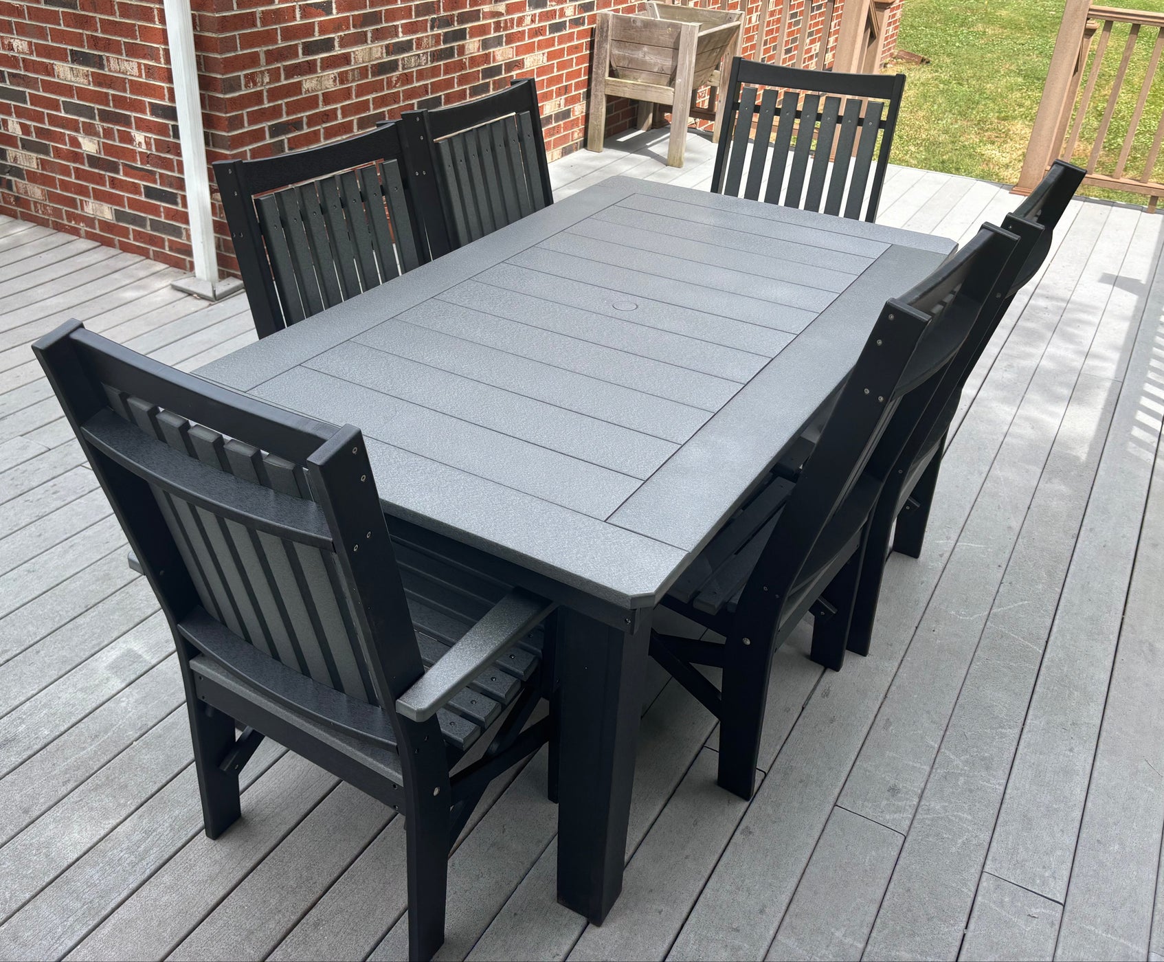 Amish Mission 40" x 72" Table & 6 Mission Chairs — Our Family Craft Shop