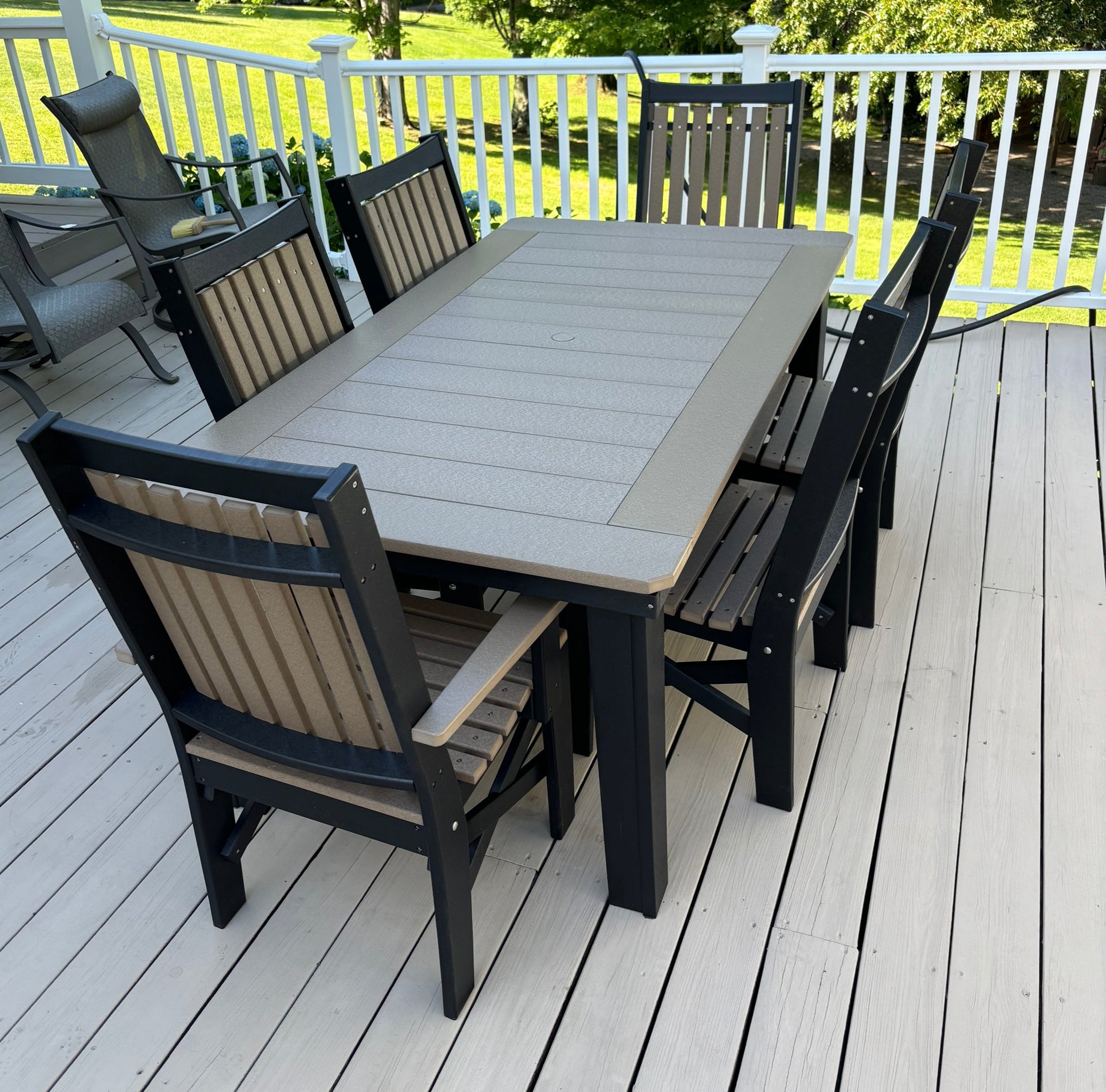 Amish Mission 40" x 72" Table & 6 Mission Chairs — Our Family Craft Shop