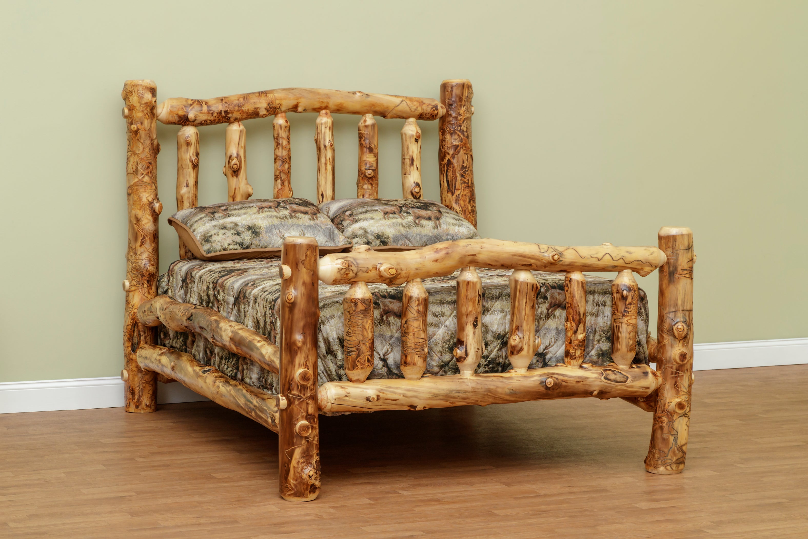 Amish Smoky Mountain Log Bed — Our Family Craft Shop