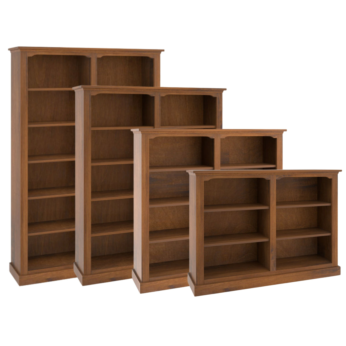 Amish Traditional Double Bookcase | Transform Your Home or Office ...