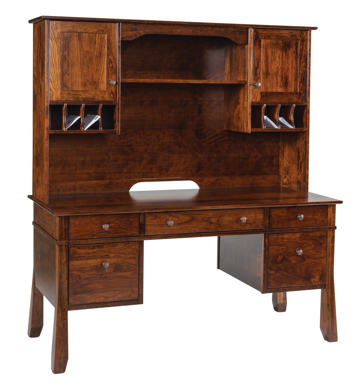 Craftsman Double Pedestal Desk and Hutch — Our Family Craft Shop