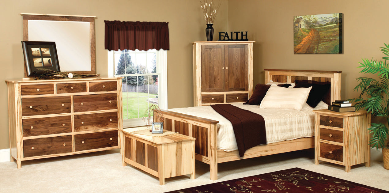 Amish Cornwell Bedroom Set 6-Pc. W/ King Bed Low Footboard, (2) Nights ...