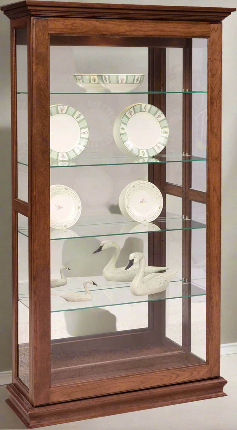 Amish Large Sliding Door Picture Frame Display Cabinet/Curio — Our ...