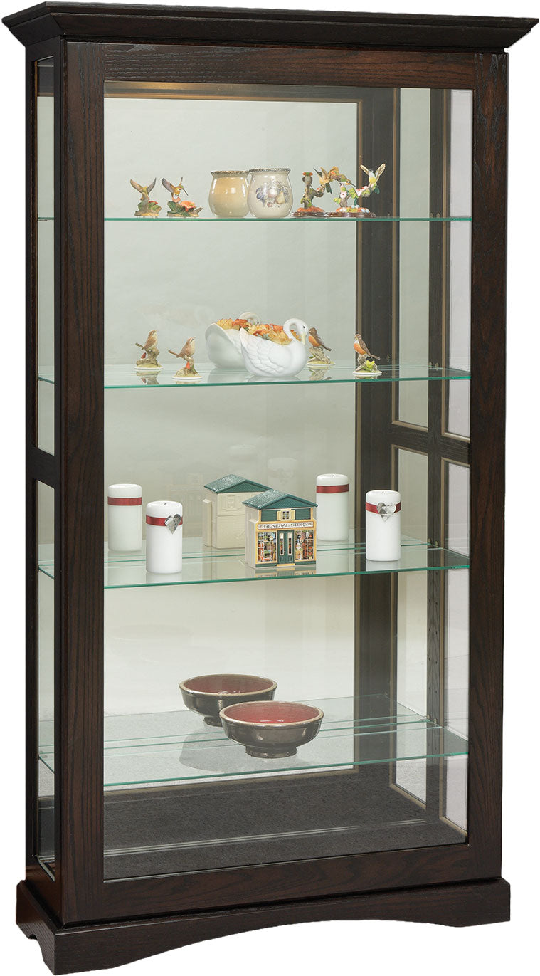 Amish Mission Sliding Door Large Picture Frame Display Cabinet/Curio ...