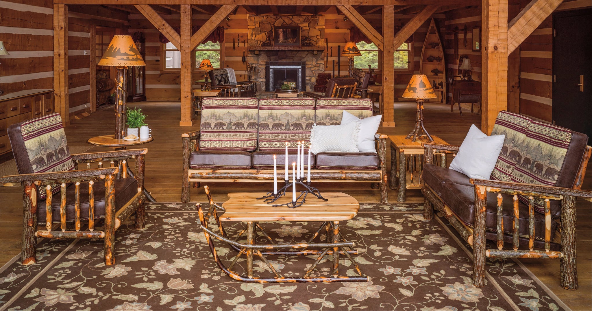 Amish Log Cabin Furniture - Bedroom, Dining, Living, Office & More ...