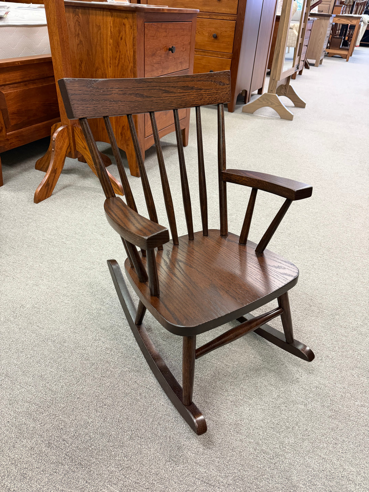 Amish Comb Back Kids Rocking Chair - In-Stock — Our Family Craft Shop